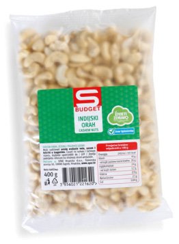 Indijski orah sirovi S-BUDGET 400 g - Akcija - Njuškalo katalozi