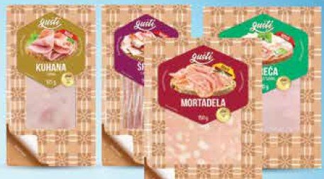 Kuhana šunka, pureća dimljena šunka, mortadela ili dimljeni špek Gušti ...