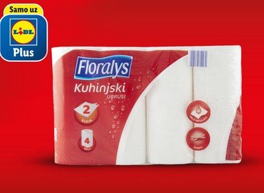 Kuhinjski ubrusi Floralys 4/1 - Lidl - Akcija - Njuškalo katalozi
