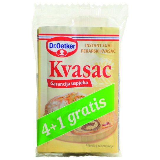 Kvasac suhi 4+1 gratis Dr. Oetker 5x7 g - NTL - Akcija - Njuškalo katalozi