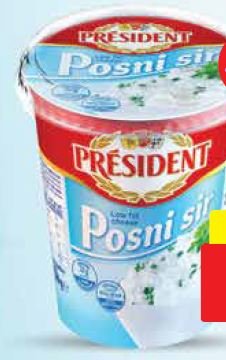 PRESIDENT Svježi sir posni 500 g - Plodine - Akcija - Njuškalo katalozi