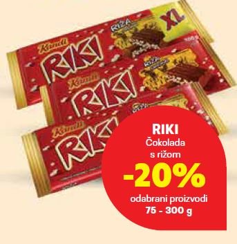 RIKI Čokolada s rižom odabrani proizvodi 75 - 300 g - Plodine - Akcija ...