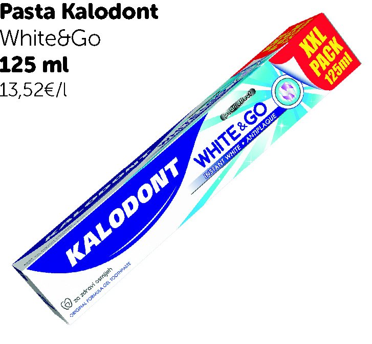 Pasta White&Go Kalodont 125 ml - Boso - Akcija - Njuškalo katalozi