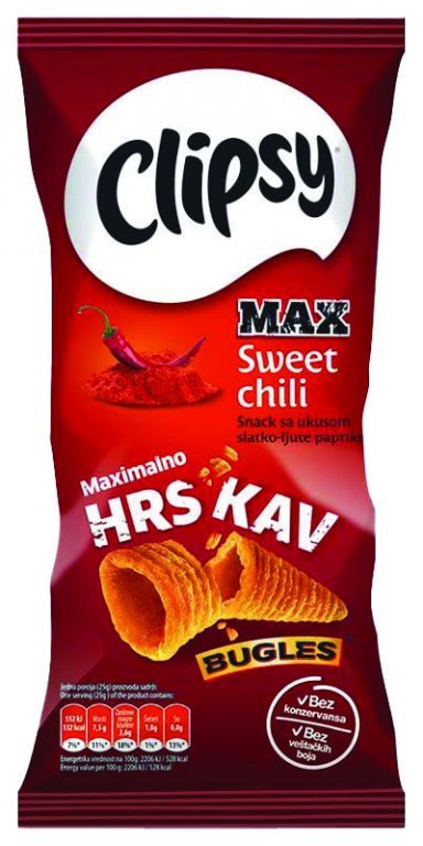 Čips Max Sweet Chili Clipsy 25 g - NTL - Akcija - Njuškalo katalozi
