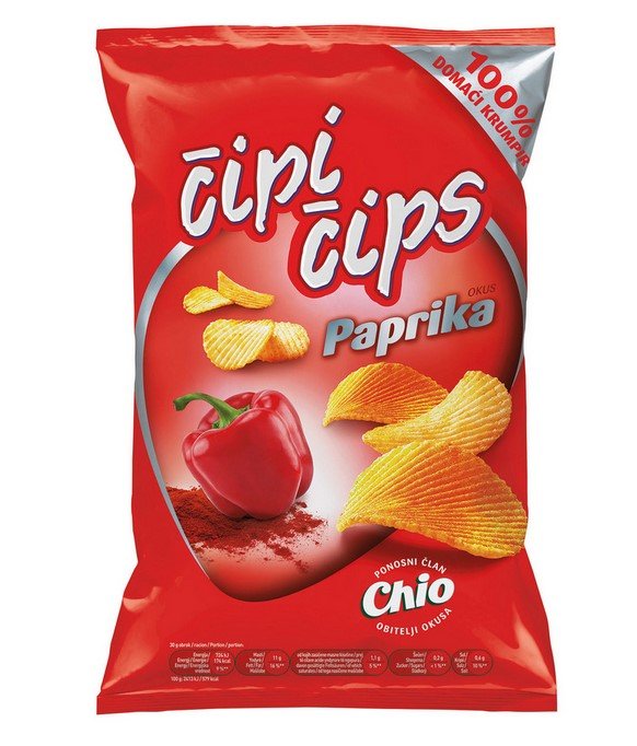 Grickalica ČIPI ČIPS PAPRIKA 150G - Pevex - Akcija - Njuškalo katalozi