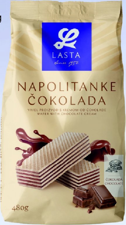 Napolitanke Čokolada Lasta 480 g - Boso - Akcija - Njuškalo katalozi