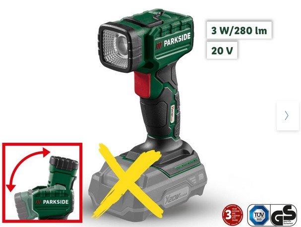 Aku LED ručna svjetiljka PARKSIDE® - Lidl - Akcija - Njuškalo katalozi