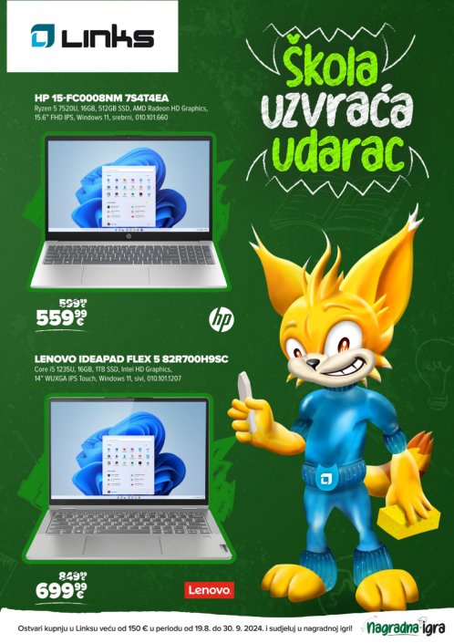 Links katalog Škola uzvraća udarac 19.08.-30.09.2024. - Njuškalo katalozi