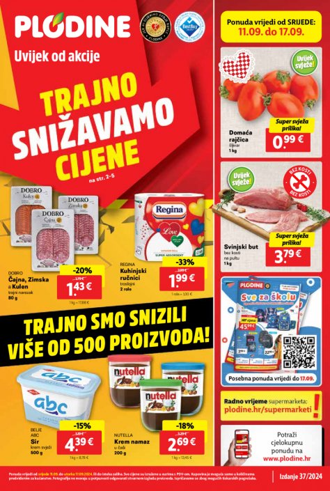 Plodine katalog Akcija 11.09-17.09.2024. - Njuškalo katalozi