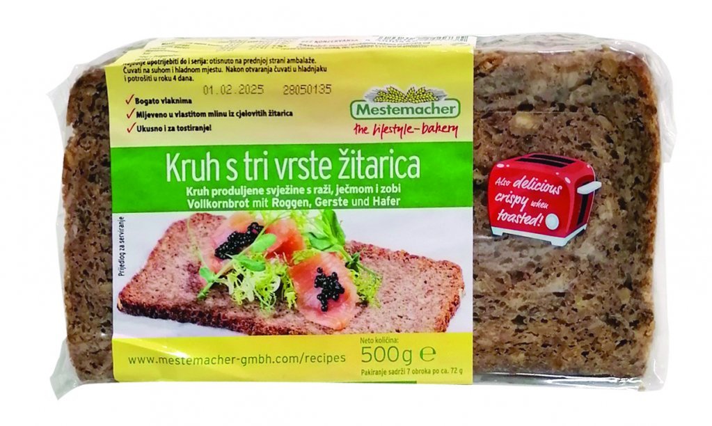Raženi kruh s 3 vrste žitarica Encian 500 g - NTL - Akcija - Njuškalo ...