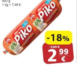 Pik piko parizer 400 g - Ribola - Akcija - Njuškalo katalozi