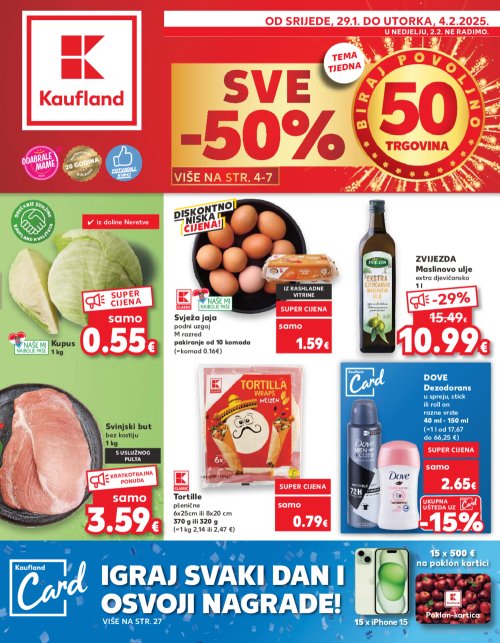 Kaufland katalog Akcija 29.01.-04.02.2025.. Odabrane poslovnice - Njuškalo katalozi