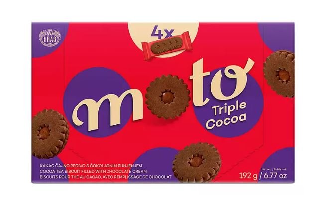 MOTO Keks kakao i mlijeko, triple cocoa ili kakao 192 g - Kaufland ...