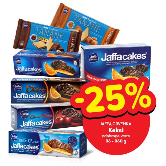 Sniženje keksa Jaffa Crvenka -25% - Plodine - Akcija - Njuškalo katalozi