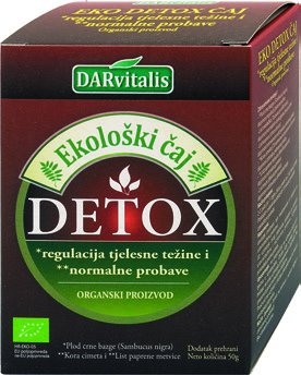 Detox ekološki čaj DARvitalis 50 g - Akcija - Njuškalo katalozi