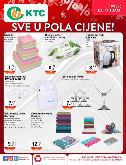 KTC katalog Sve u pola cijene 06.03.-12.03.2025. - Njuškalo katalozi
