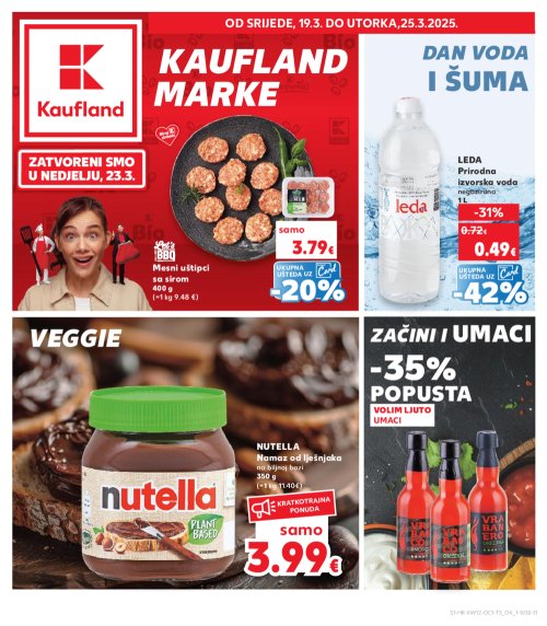 Kaufland katalog Kaufland marke 19.03.-25.03.2025. Odabrane poslovnice - Njuškalo katalozi