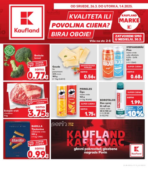 Kaufland katalog Akcija 26.03.-01.04.2025. Odabrane poslovnice - Njuškalo katalozi