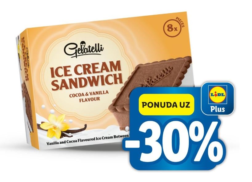 Sendvič sladoled - Lidl - Akcija - Njuškalo katalozi
