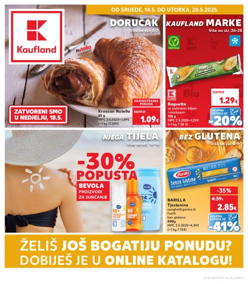 Kaufland katalog Kaufland marke 14.05.-20.05.2025. Odabrane poslovnice - Njuškalo katalozi