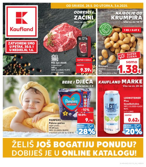 Kaufland katalog Kaufland marke 28.05.-03.06.2025. Odabrane poslovnice - Njuškalo katalozi
