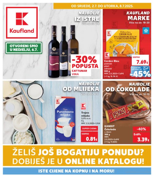 Kaufland katalog Kaufland marke 02.07.-08.07.2025. Odabrane poslovnice - Njuškalo katalozi