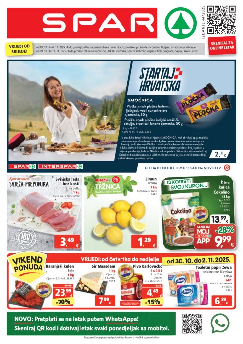 Katalog - SPAR katalog Akcija 29.10. - 04.11.2025. - Njuškalo katalozi