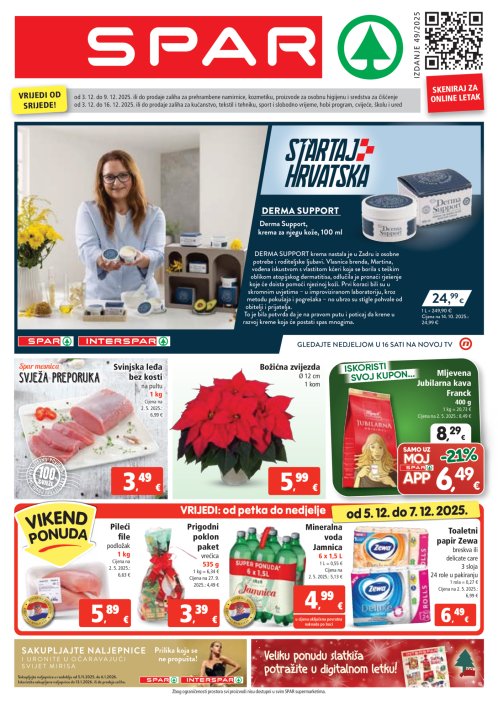 Katalog - SPAR katalog Akcija 03.12. - 09.12.2025. - Njuškalo katalozi