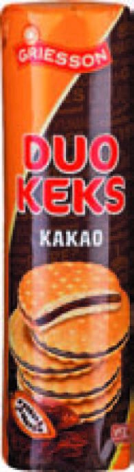 Duo keks punjen kremom od čokolade ili vanilije Griesson 500g ...