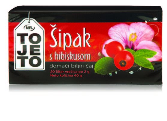 Čaj šipak s hibiskusom ToJeTo 40 g - NTL - Akcija - Njuškalo katalozi