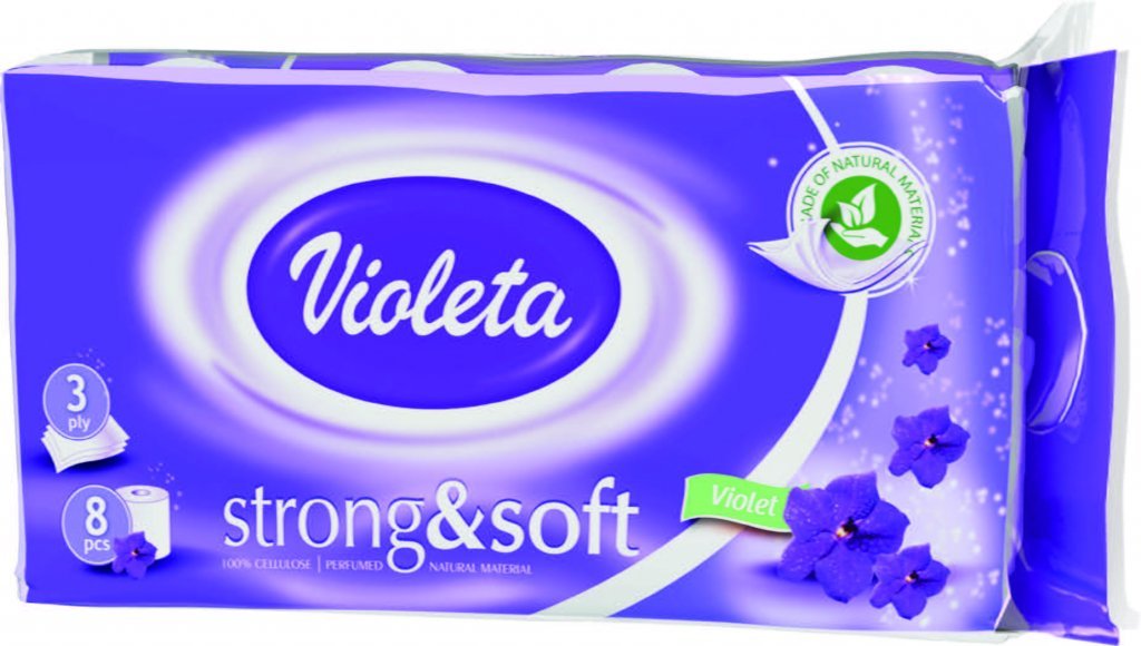 Toaletni papir strong&soft Teta Violeta 8 rola 3 sloja - Bakmaz ...