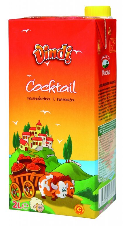 Osvježavajuće pice Vindi Cocktail Naranča-jabuka ili Naranča-mandarina ...