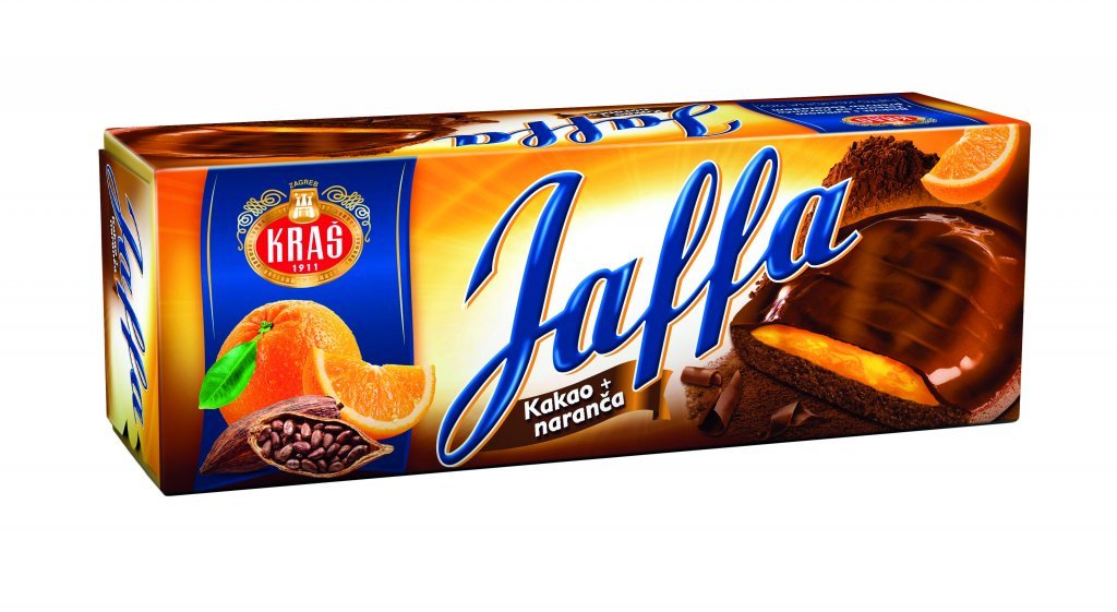 Jaffa biskvit tamni ili svijetli, punjen želeom od naranče Kraš 120-125 ...