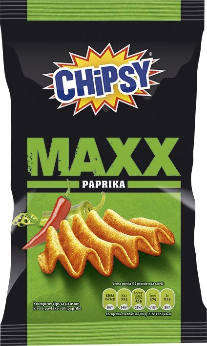 Čips Chipsy Maxx paprika 120g - Ina - Akcija - Njuškalo katalozi