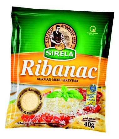 Ribanac Svježe ribani sir 35% m.m. Sirela 40 g - Plodine - Akcija ...
