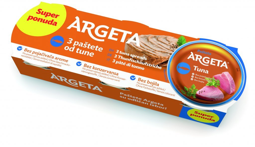 Pašteta od tune Argeta 3x95g - Akcija - Njuškalo katalozi